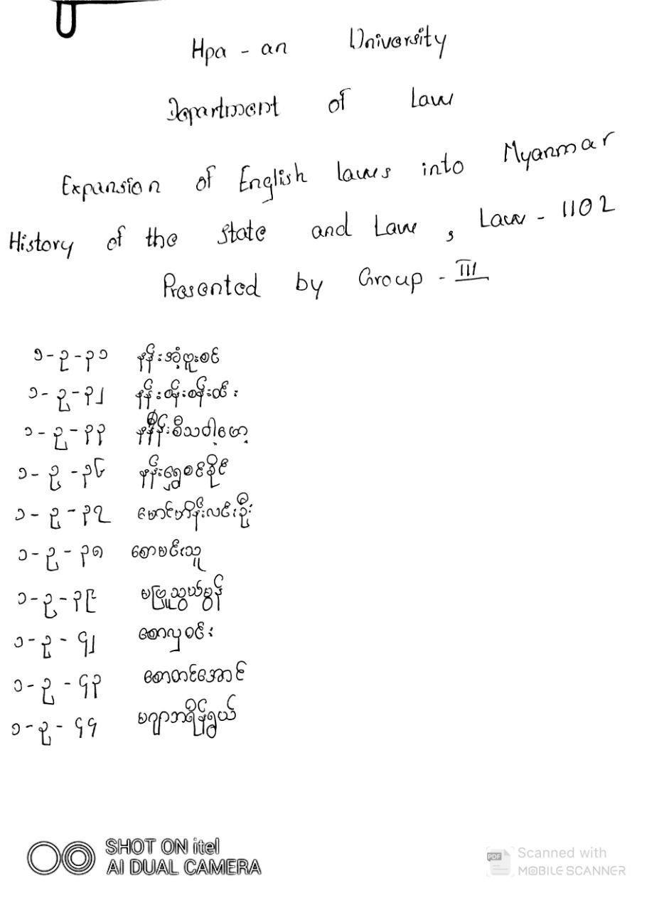 Nan Aent Phoo Sin | Law Student & Web Developer